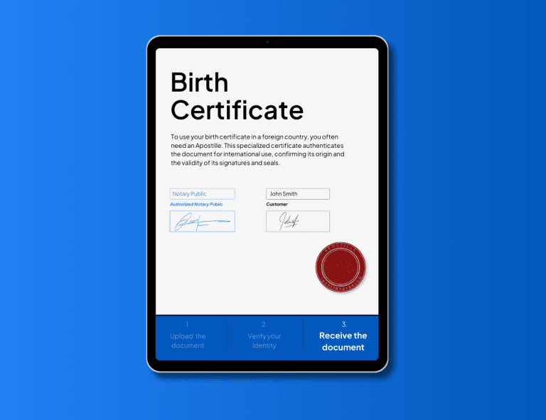 Birth Certificate Apostille online | NotaryPublic24