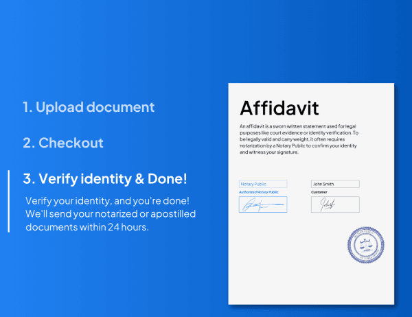 Affidavit notarization online within minutes | Notary Public