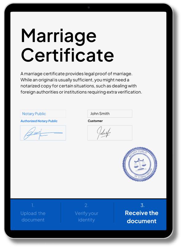 Marriage Certificate Notarization | NotaryPublic24