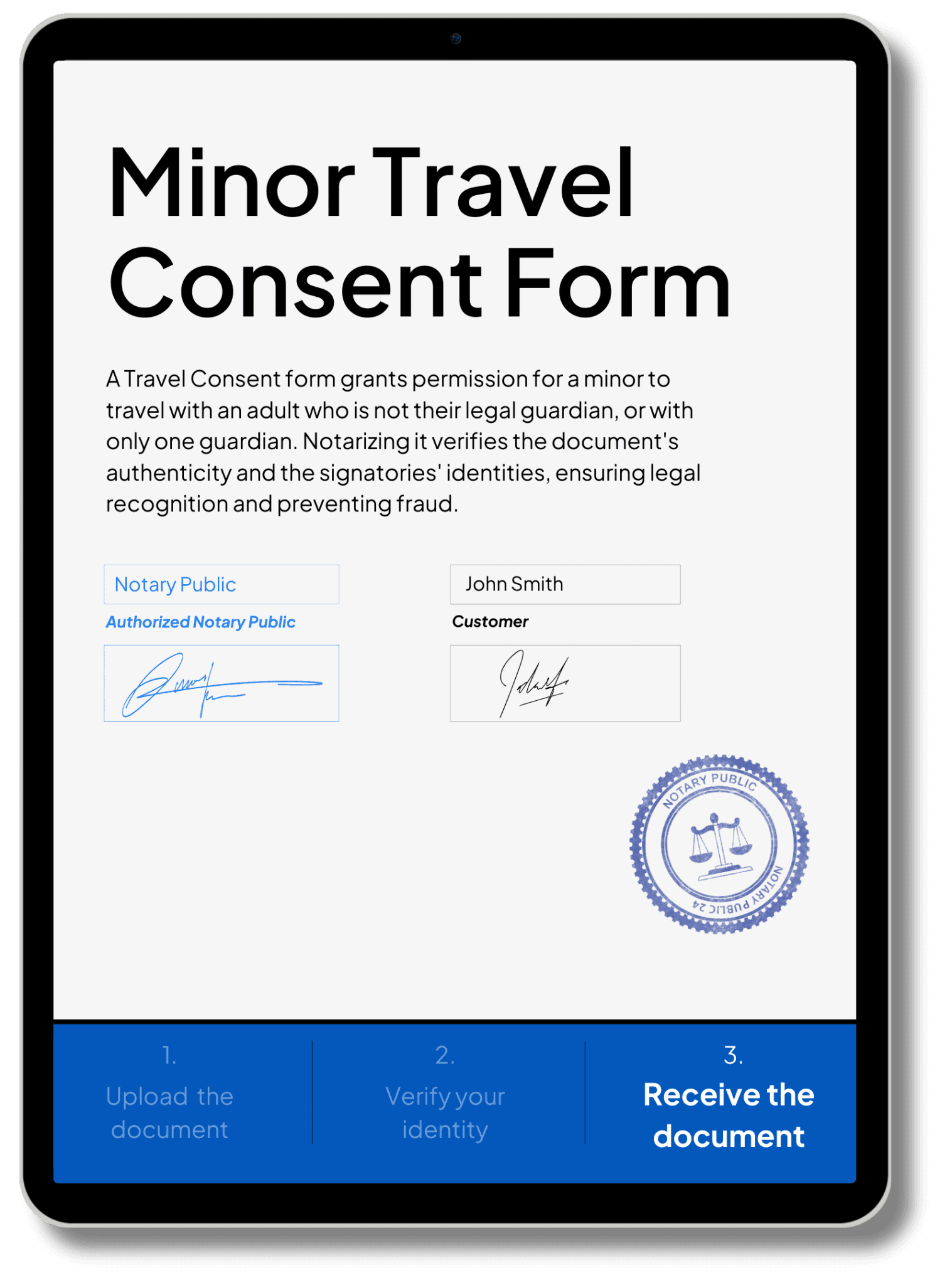 Minor Travel Consent | NotaryPublic24