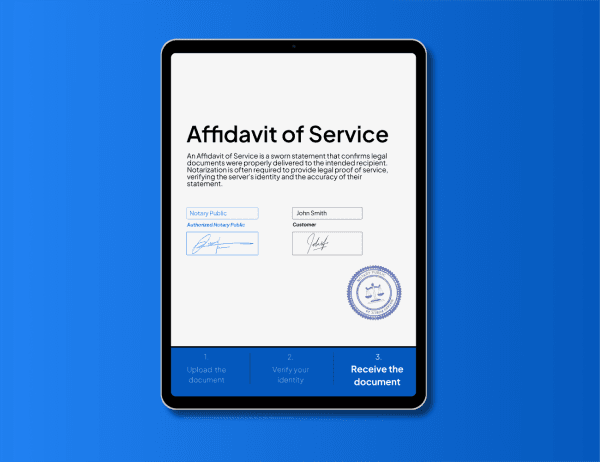 Affidavit of Service | NotaryPublic24