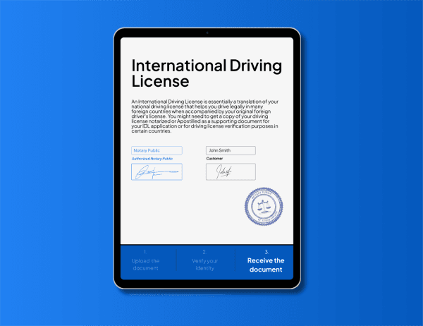 International Driving License notarization | NotaryPublic