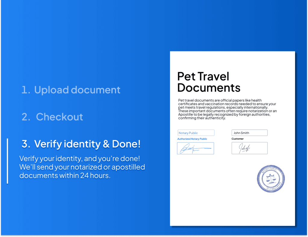 Pet Travel Documents Notarization | NotaryPublic