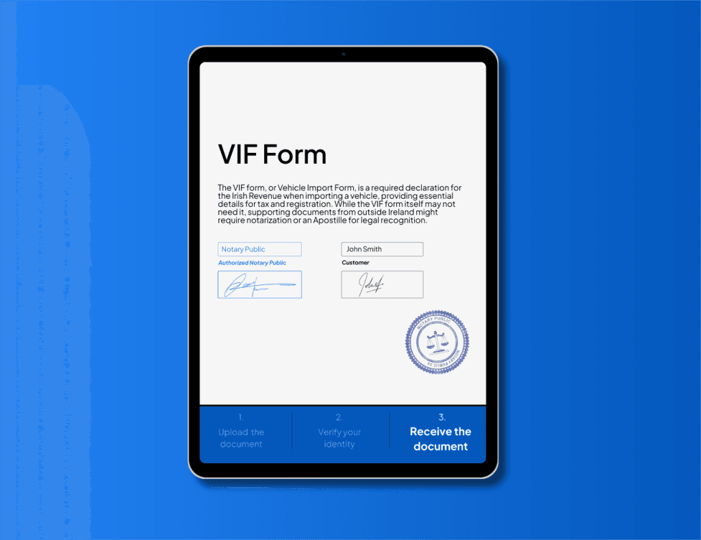 VIF Form | NotaryPublic24