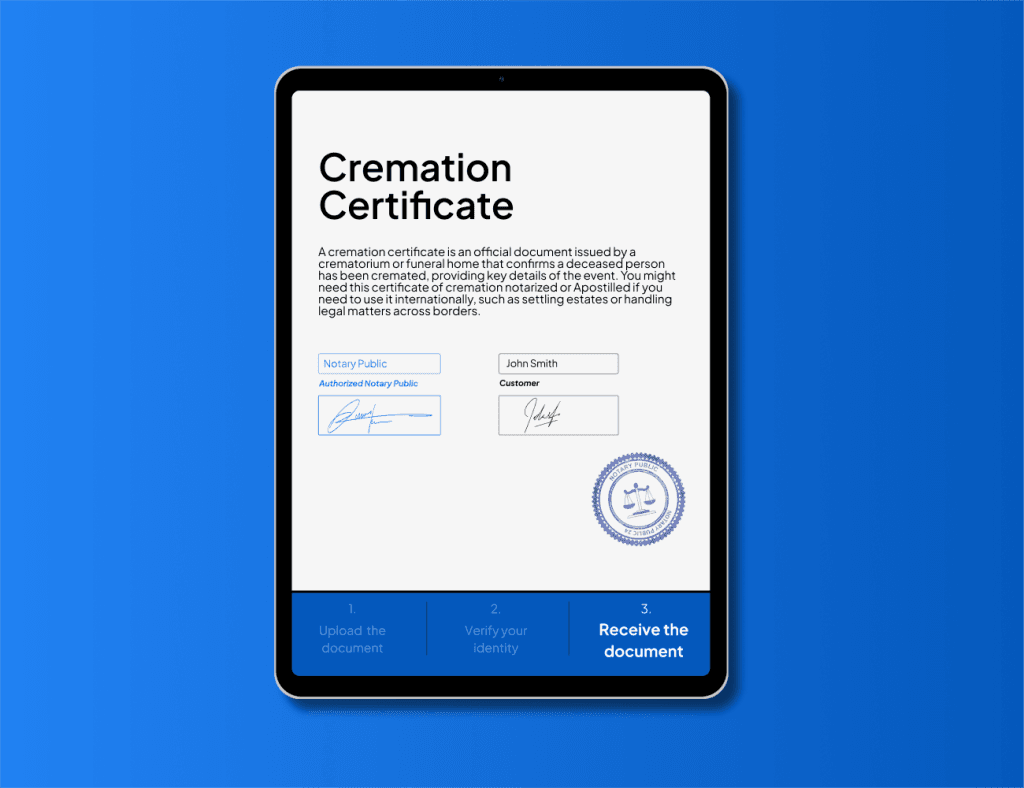 Cremation Certificate | NotaryPublic