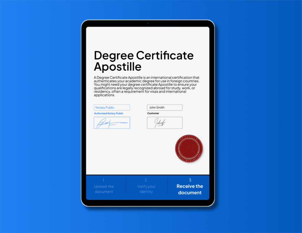 Degree Certificate Apostille online | NotaryPublic24