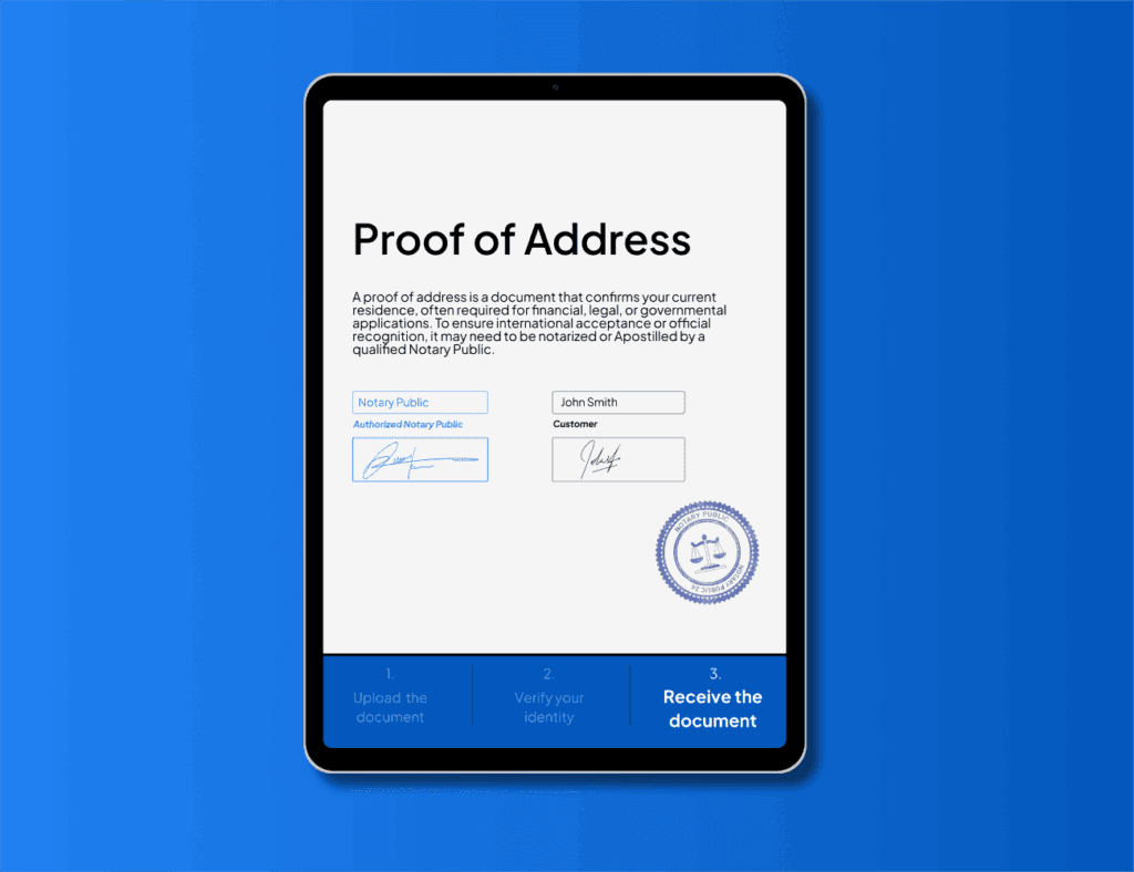 Proof of Address – Notarized Online | NotaryPublic24