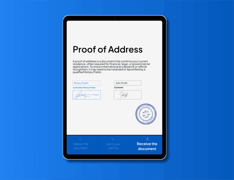 Proof of Address – Notarized Online | NotaryPublic24