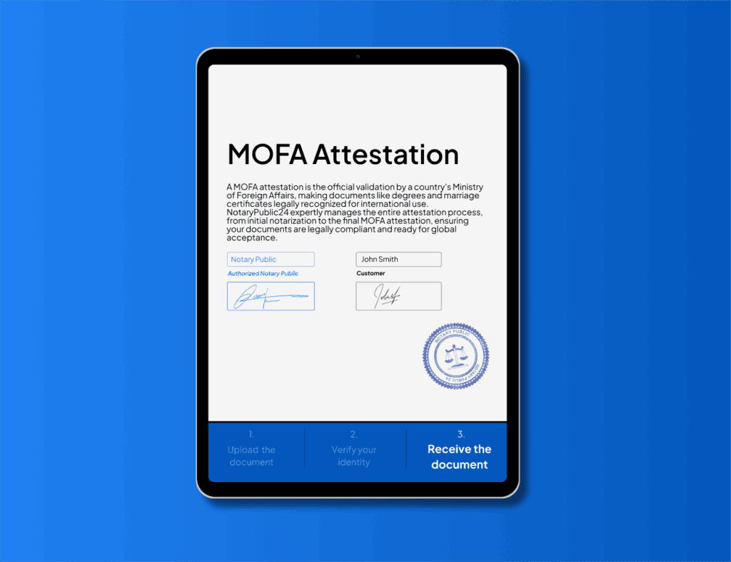 Mofa Attestation | NotaryPublic