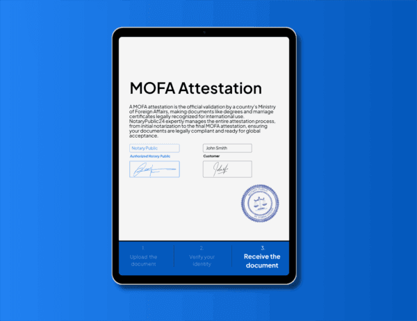 MOFA Attestation | NotaryPublic24
