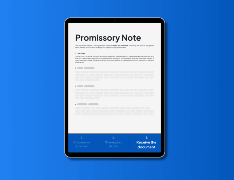 Promissory Note Form Online | NotaryPublic24