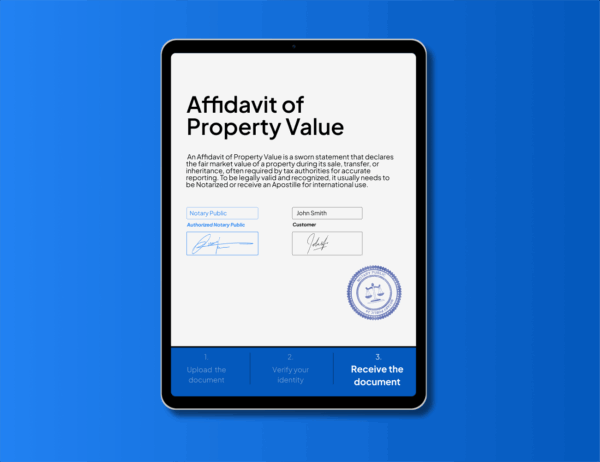 Affidavit of Property Value | NotaryPublic24