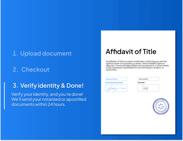 Affidavit of Title | NotaryPublic24