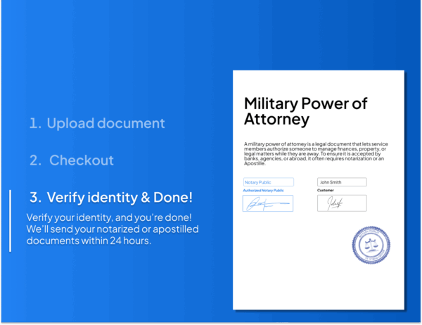 Military Power of Attorney | NotaryPublic24